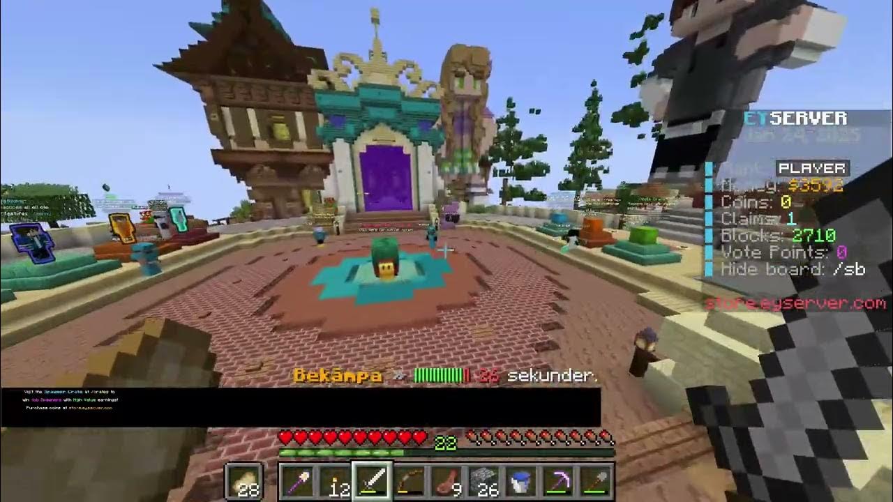 Gaming in Minecraft Play.EYserver.com - YouTube