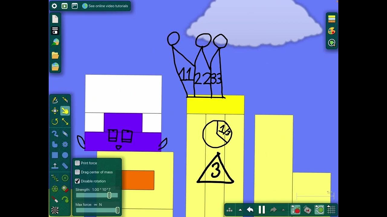 The Numberblocks 1-100 In Algodoo Part 2! ( SECOND MOST POPULAR) - YouTube