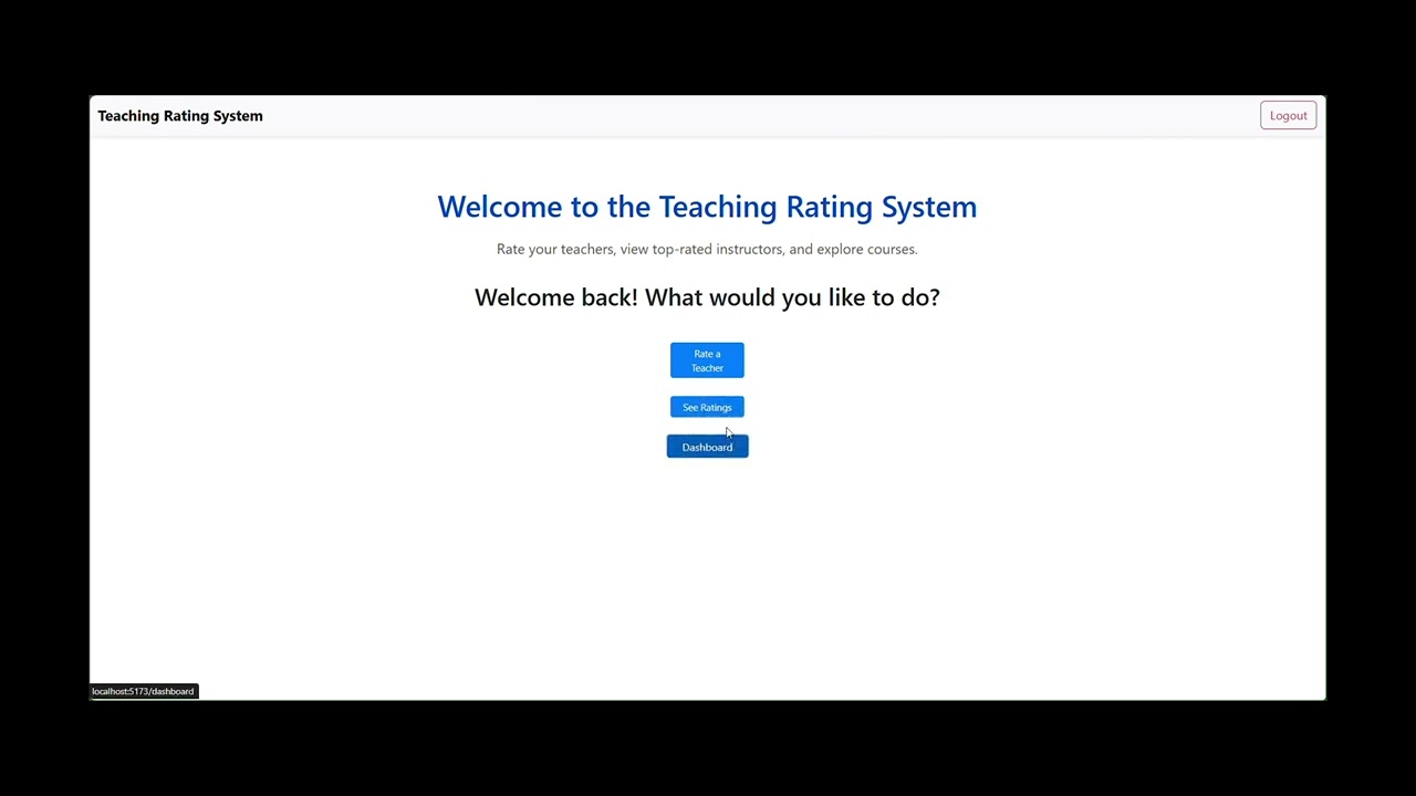 Teaching Rating System Database Project - YouTube