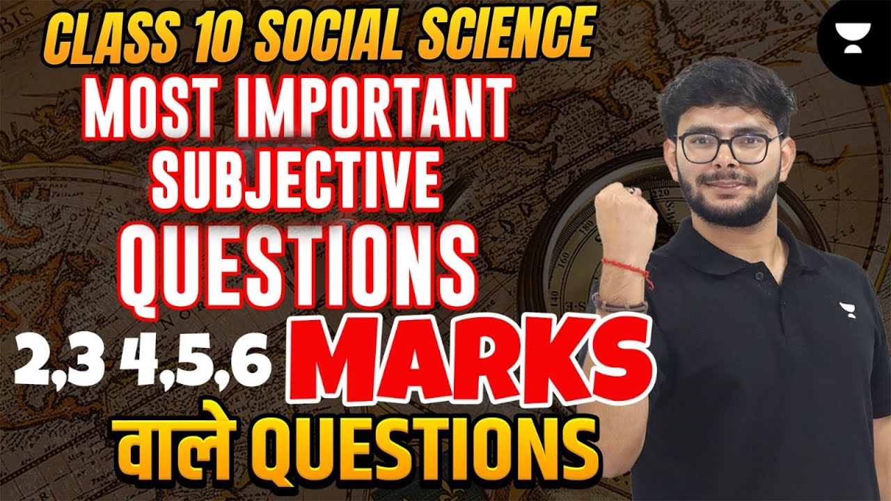 Class 10 Social Science MOST IMPORTANT SUBECTIVE QUESTIONS | VVI SST ...