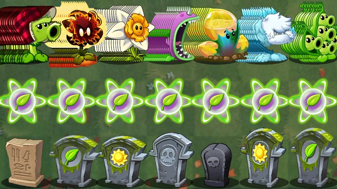 All Tombstone VS 10 Plants Use 1 Power UP || Pvz2 || Who Will Win ...