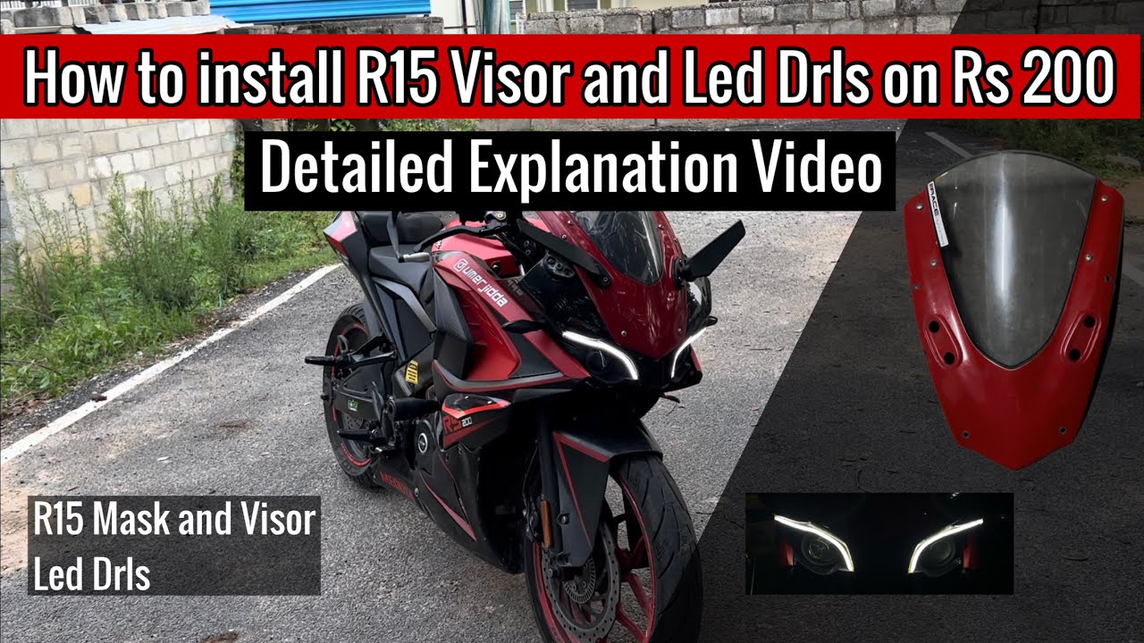 How to Install R15 V3 Mask on Pulsar Rs200 !! Pulsar Rs200 Modified 🔥 ...