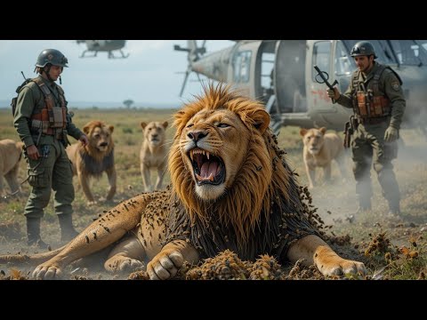 Swarm of Bees Attacks Lion Rescue Mission - YouTube