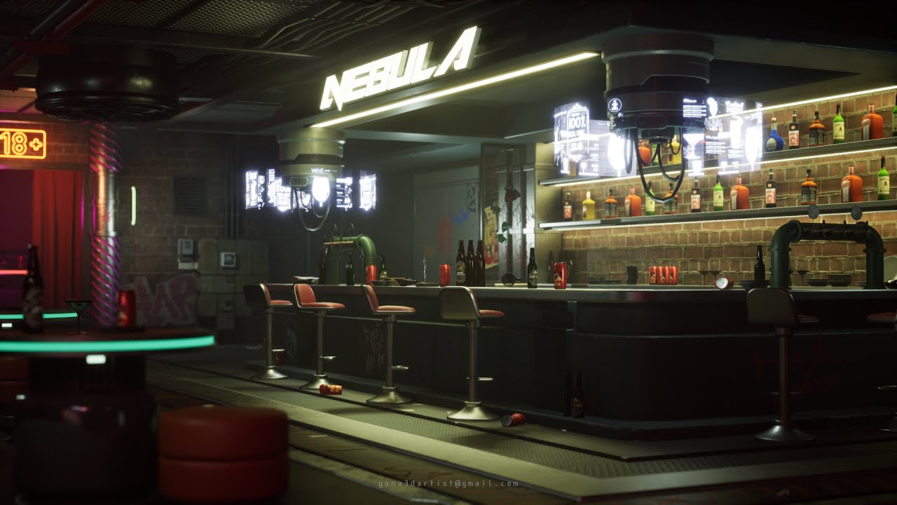3d Environment bar scene in unreal 5 - YouTube