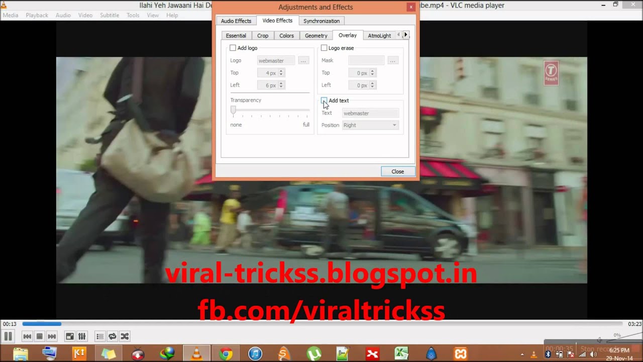 HOW TO ADD WATERMARK IN A VIDEO USING VLC PLAYER - YouTube