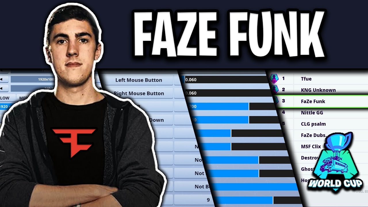FaZe Funk Fortnite Settings, Keybinds and Setup (x2 World Cup Winner ...