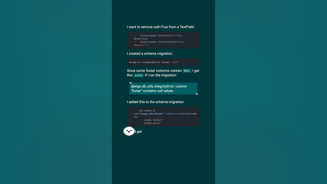 Django-DB-Migrations: cannot ALTER TABLE because it has pending trigger events #shorts - YouTube