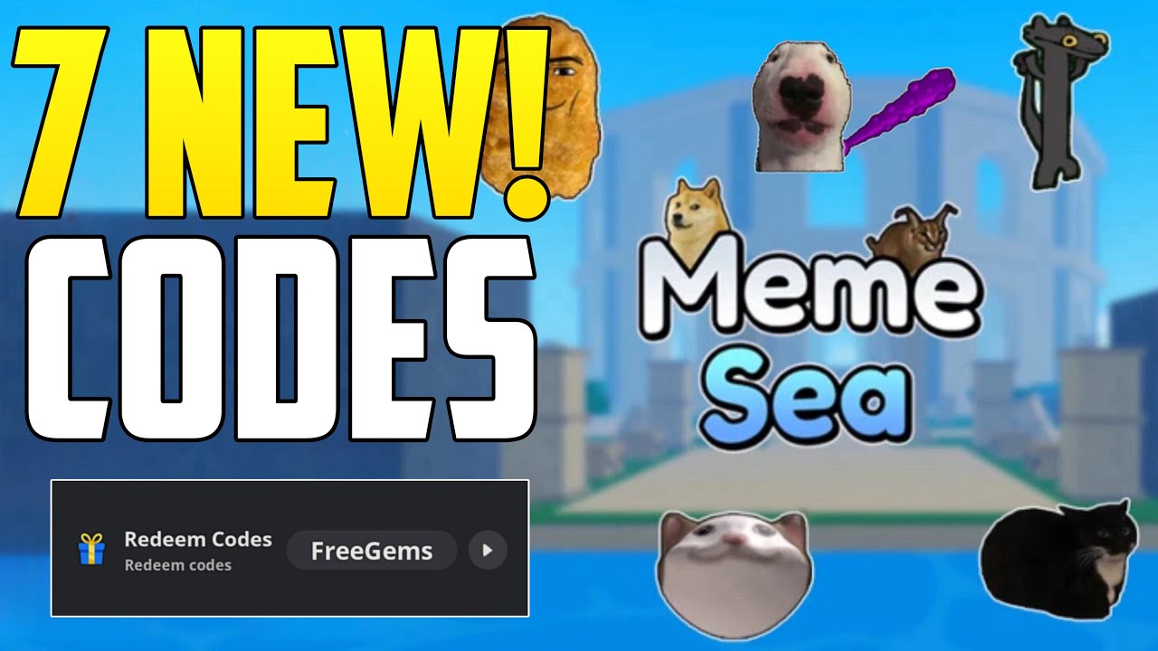 NEW* ALL WORKING CODES FOR MEME SEA IN 2024! ROBLOX MEME SEA CODES ...