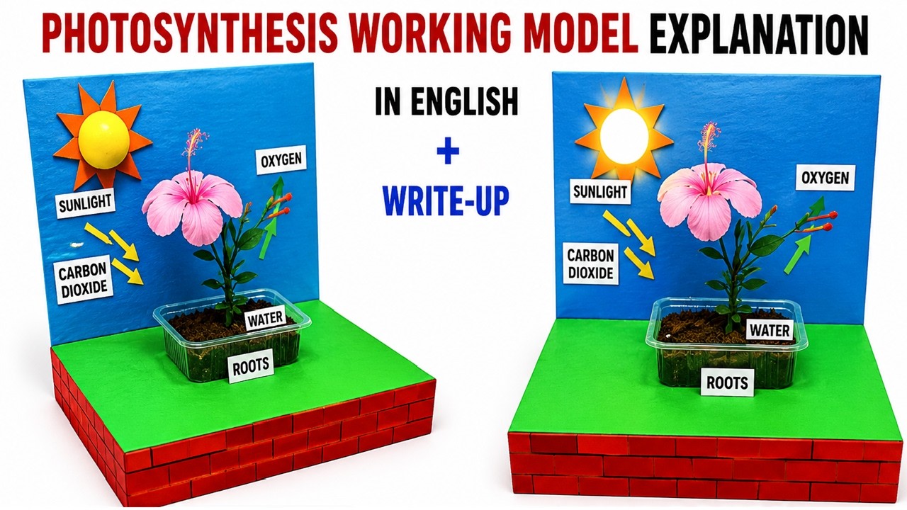 photosynthesis working model explanation in english - with write up ...