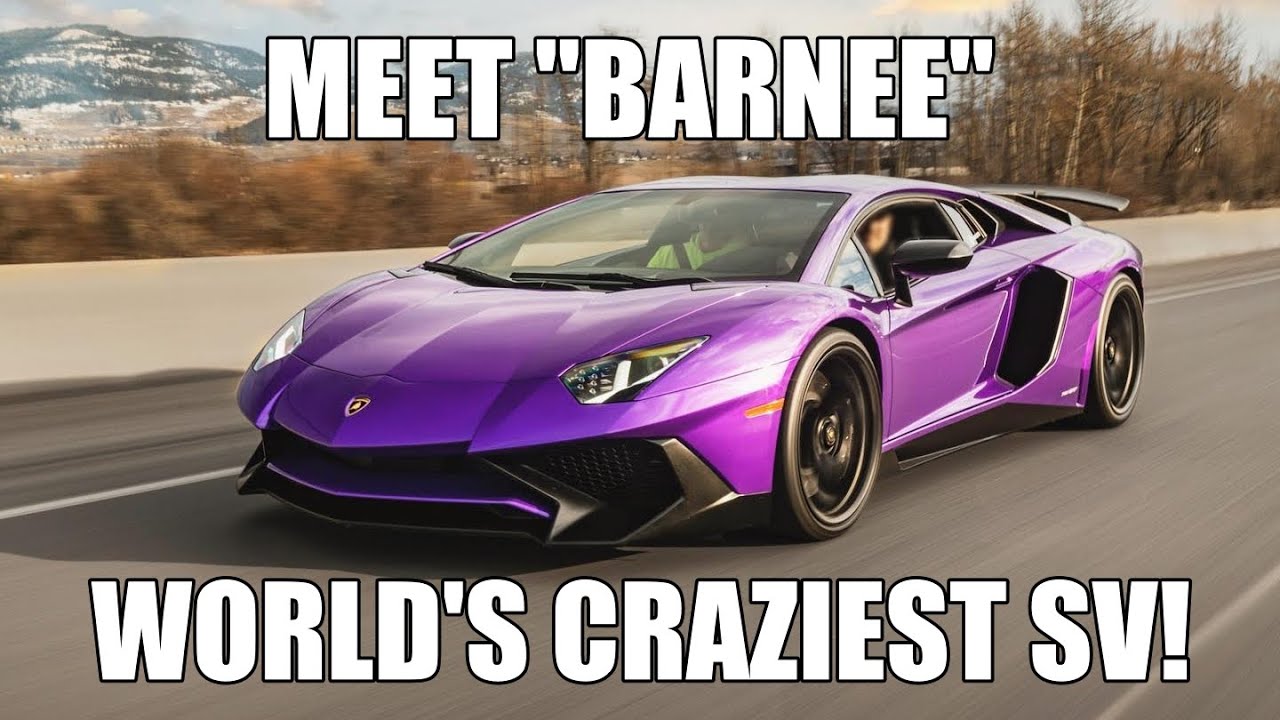 DRIVING BARNEE THE PURPLE AVENTADOR SV! - YouTube