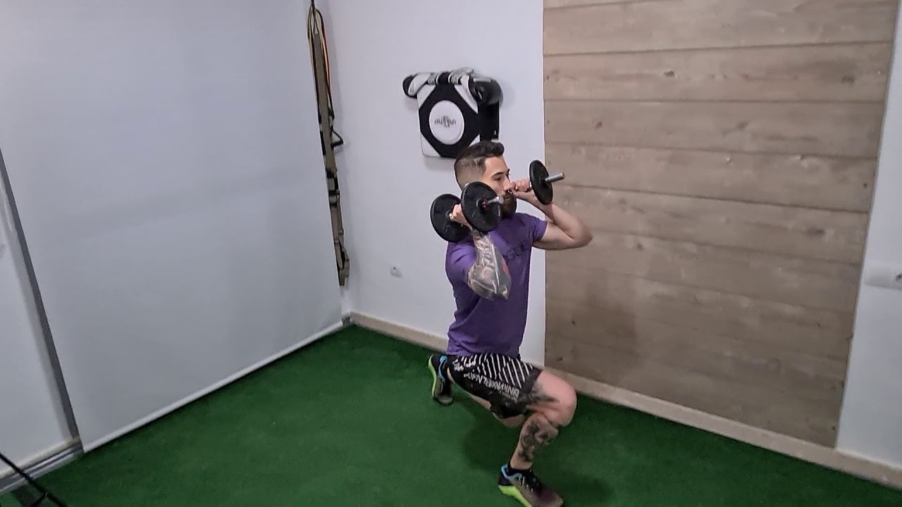 Reverse lunge front rack - YouTube