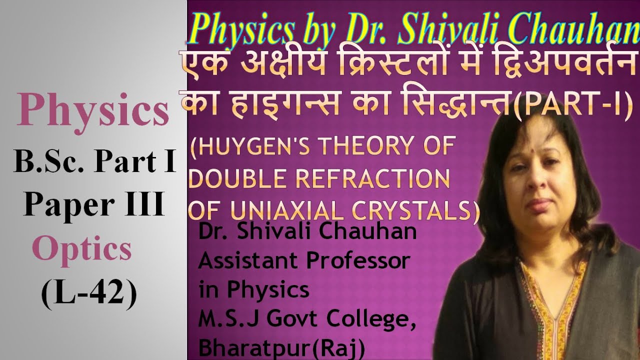 Huygens's Theory of Double Refraction of Uniaxial Crystals (Part I ...