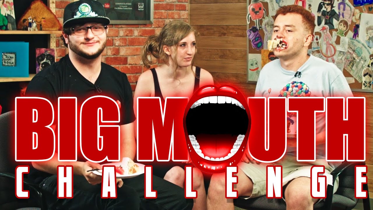 BIG MOUTH CHALLENGE! (DROOL SQUAD!) w/ Sky, Red and Emily - YouTube