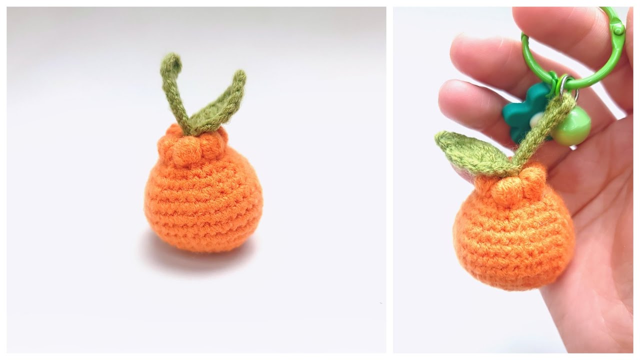 How to crochet an ugly orange keychain – easy and fun decor tutorial ...