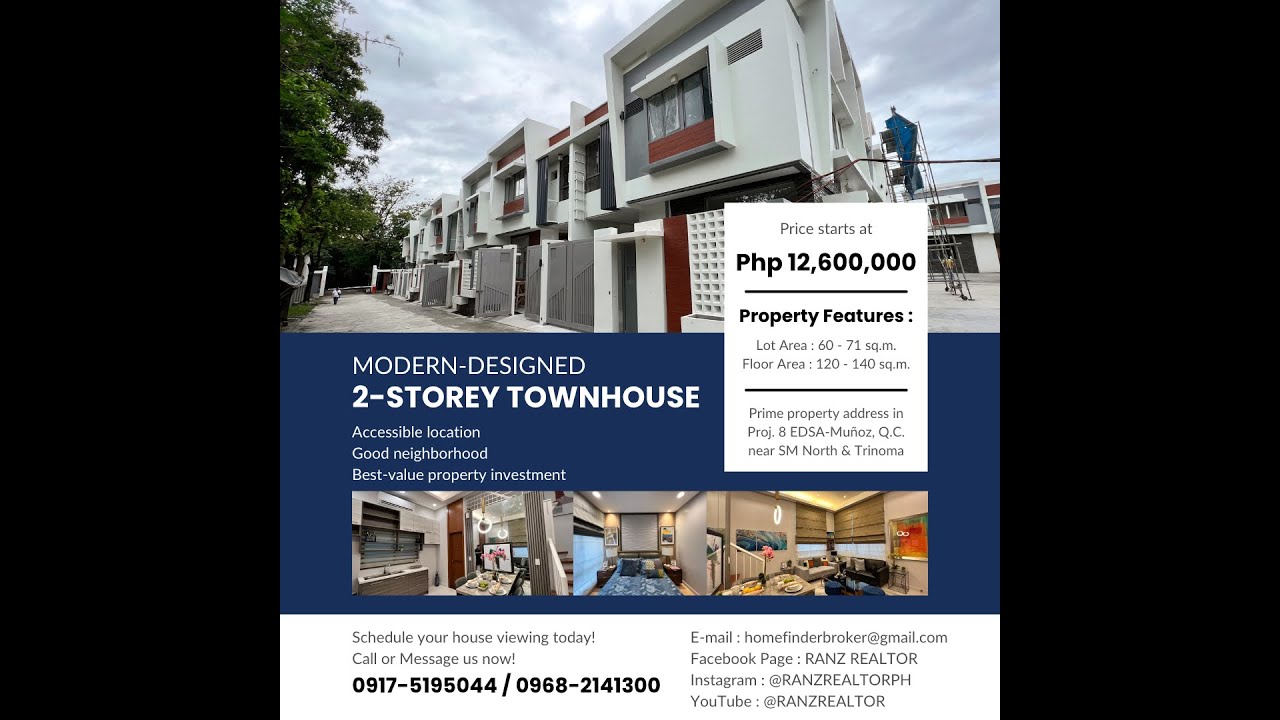 Brandnew Townhouse in Project 8 QC near Waltermart EDSA-Muñoz - YouTube