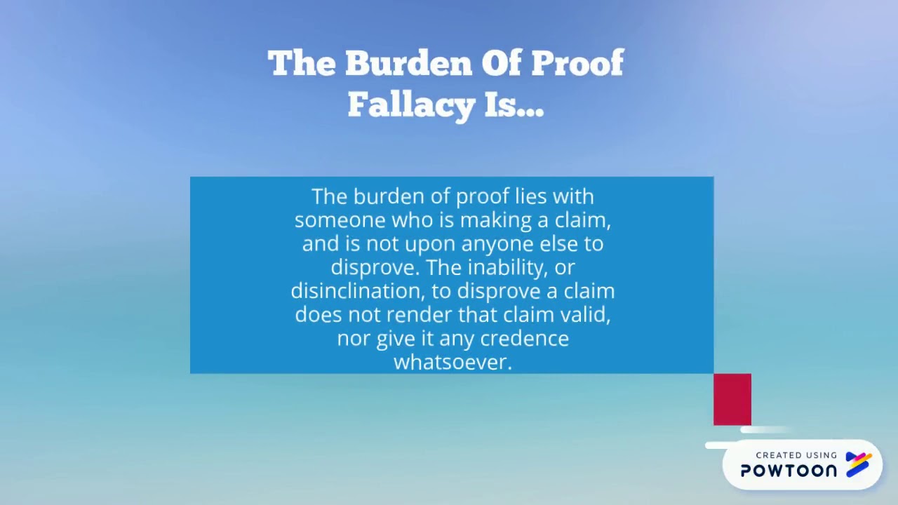 Logical Fallacies (Burden Of Proof) - YouTube