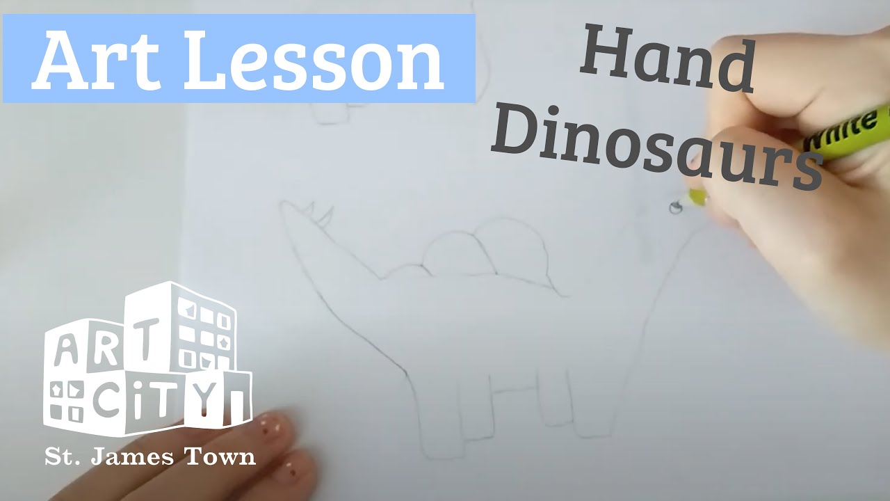 Using Your Hands To Draw Dinosaurs - YouTube