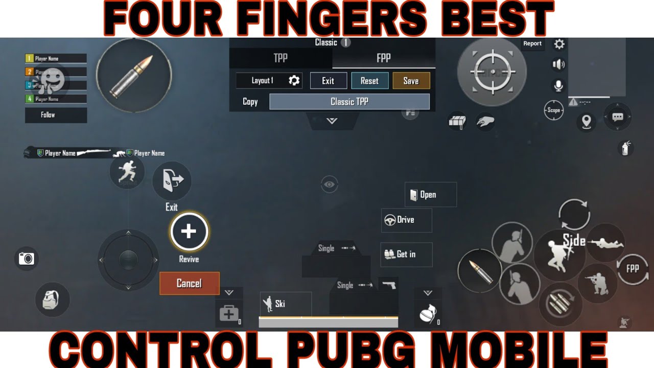 Pubg mobile best🥇 4 fingers controls | best and easy 4 fingers controls ...