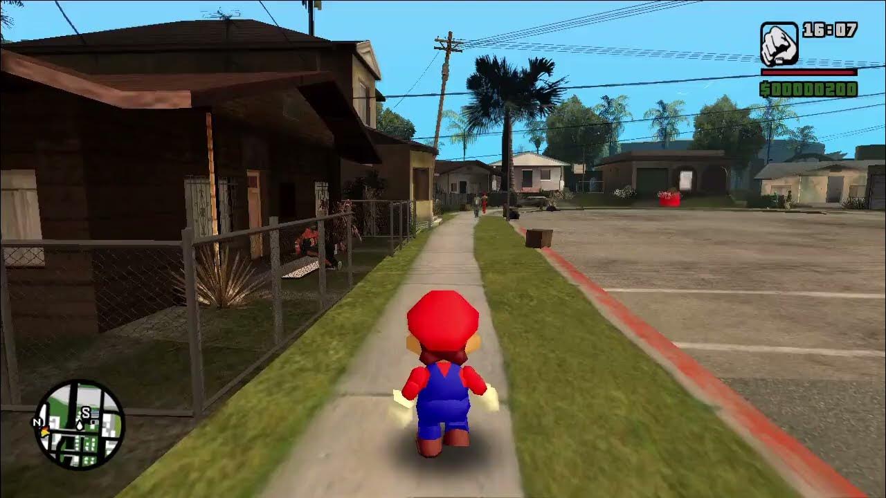 Mario64 in GTA San Andreas DEV PROGRESS: Custom animation system in libsm64 - YouTube