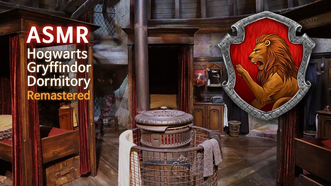 ASMR The Gryffindor Dormitory 호그와트 그리핀도르 기숙사 입체음향 | 리마스터 Remastered 재편집 ...