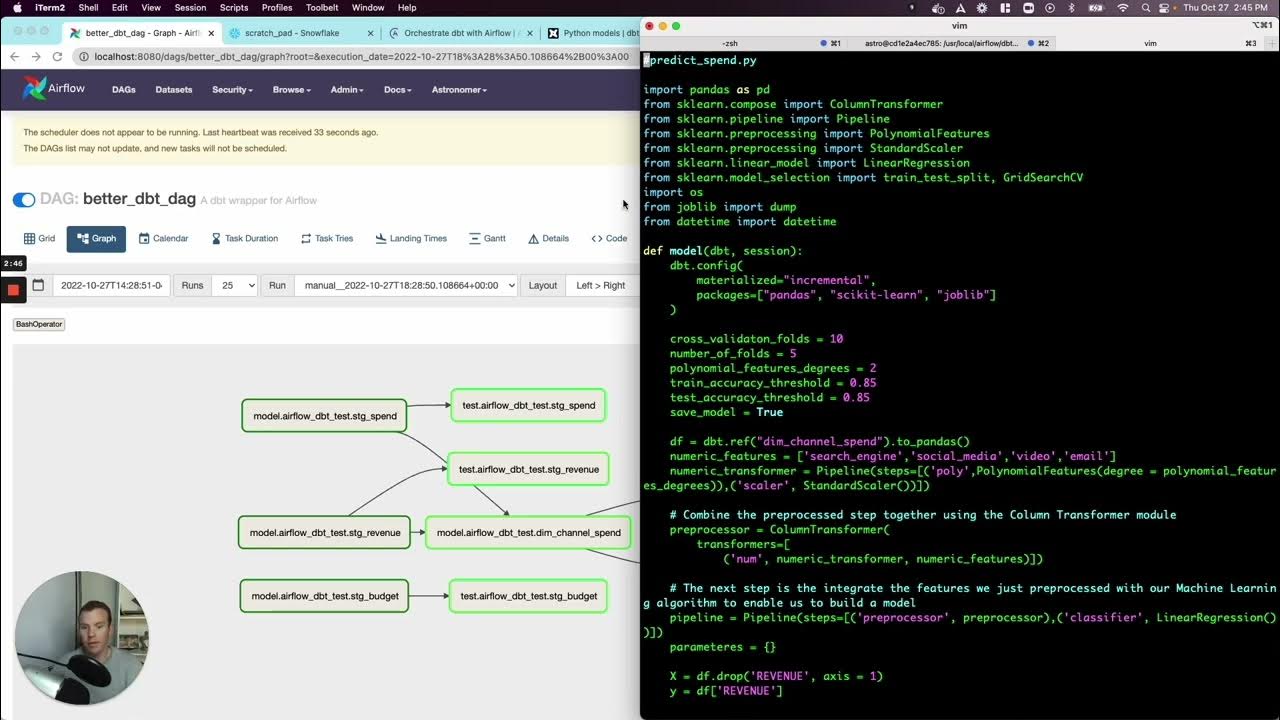 Quick Example Ml Pipeline With Airflow Dbt And Snowflake Youtube