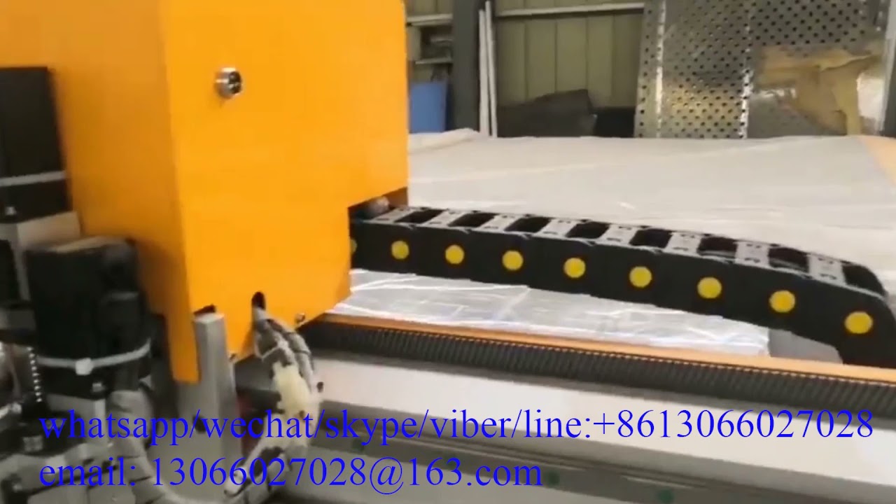 Thermal film cutting machine with oscillating pneumatic cutting tool - YouTube