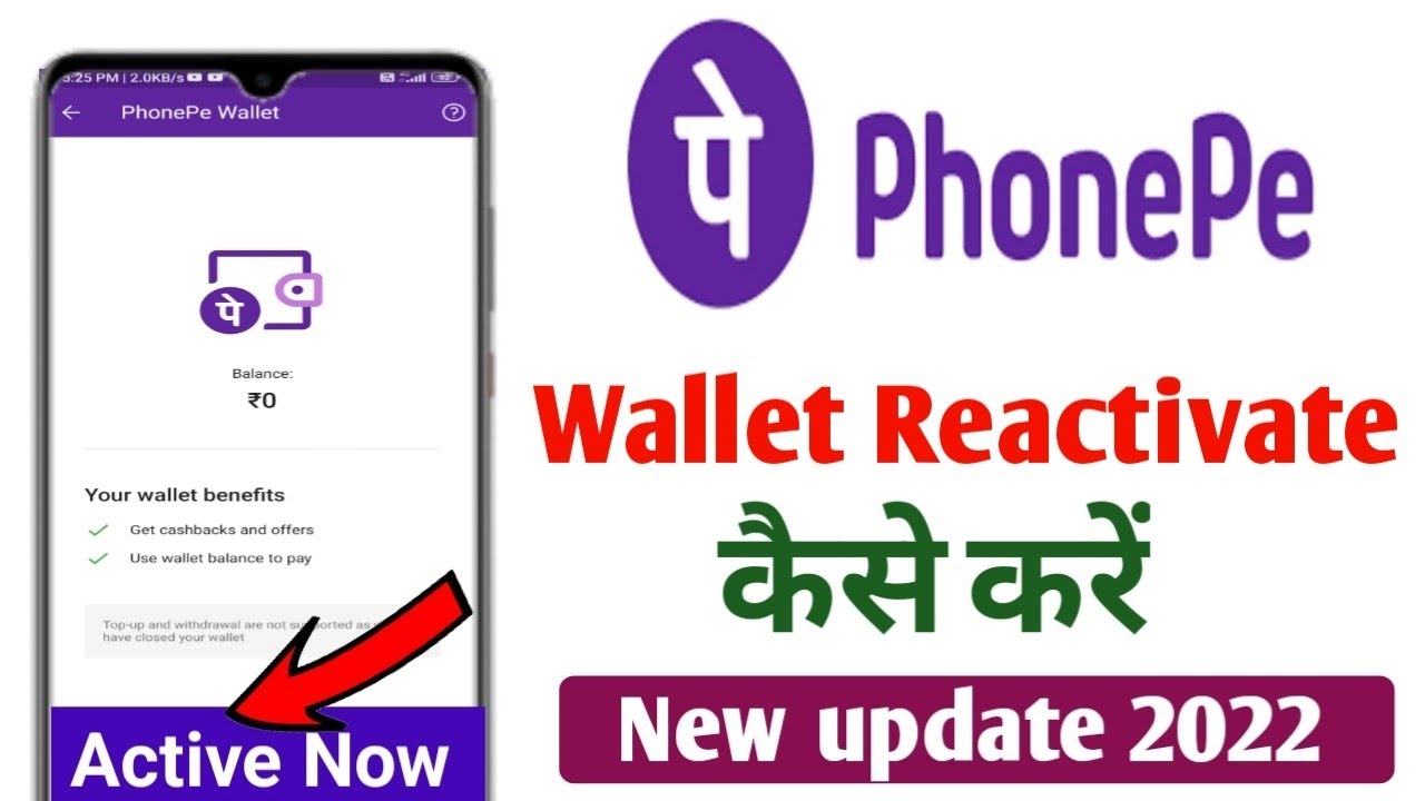 Phone pe wallet activate kaise kare | How to reactivate phone pe wallet ...