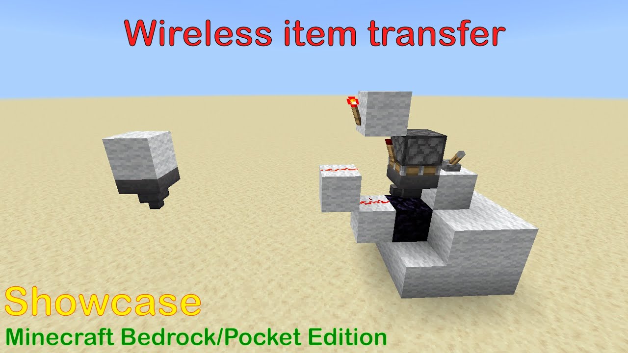 Wireless item transfer || Minecraft Bedrock - YouTube