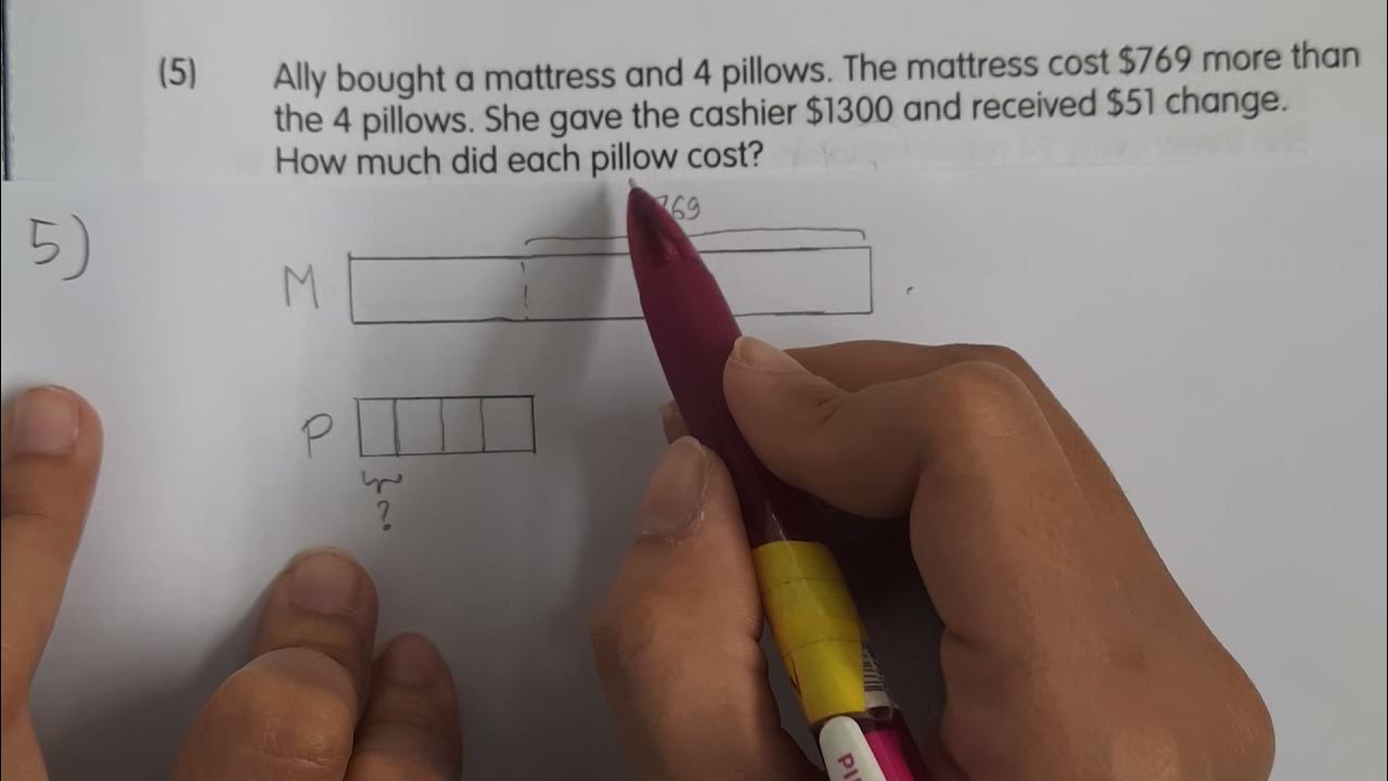 Singapore Math Primary 4 - Whole Numbers: Word Problems Part 2 - YouTube