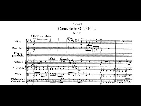 Wolfgang Amadeus Mozart - Flute Concerto in G Major, KV. 313 (with ...