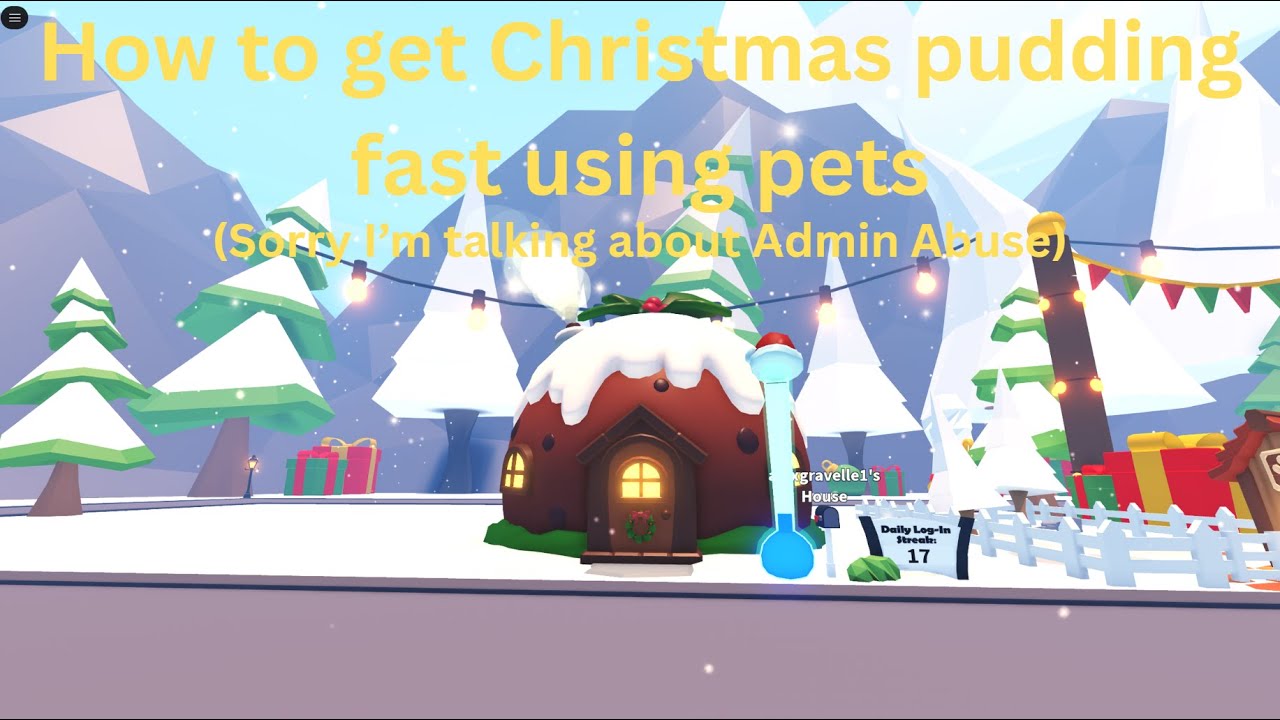 How to get Christmas Pudding house fast (only pet) in Adopt Me! - YouTube