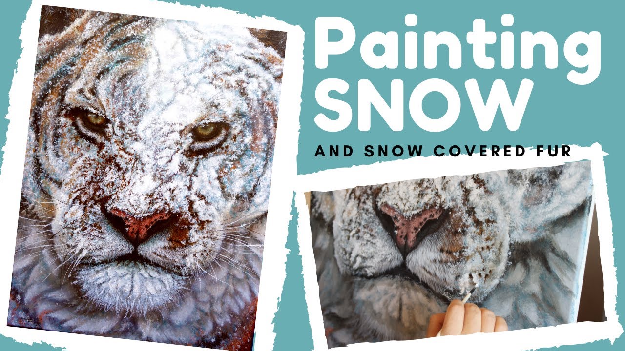 How To Paint Snow | ANIMAL ART | Painting Snow Covered Fur - YouTube