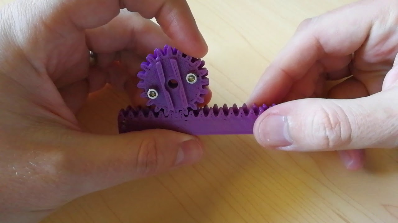 Surprise benefit to doubling up and offsetting the rack and pinion ...