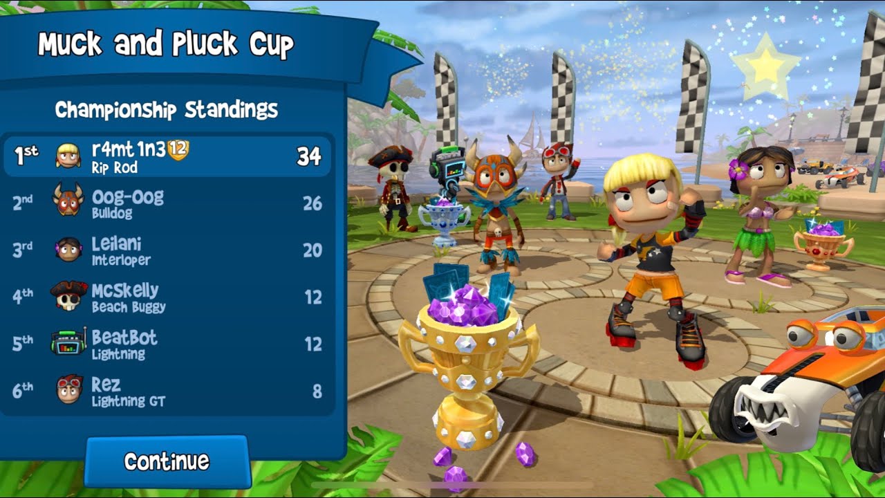 MUCK AND PLUCK CUP 🏆 | Rip Rod + Roxie Roller 🥊 | BB Racing 2 🏝️ - YouTube