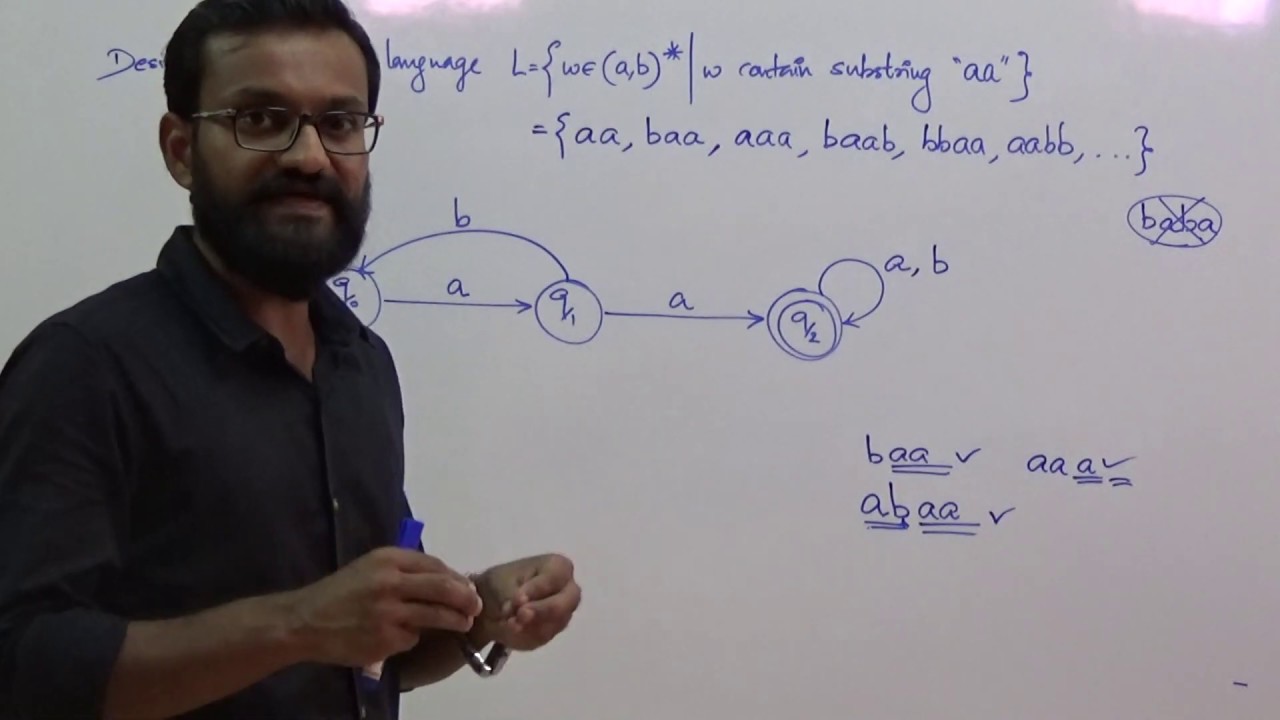 DFA That Accepts Strings Containing Substring aa YouTube DFA That Accepts Strings Containing Substring aa YouTube