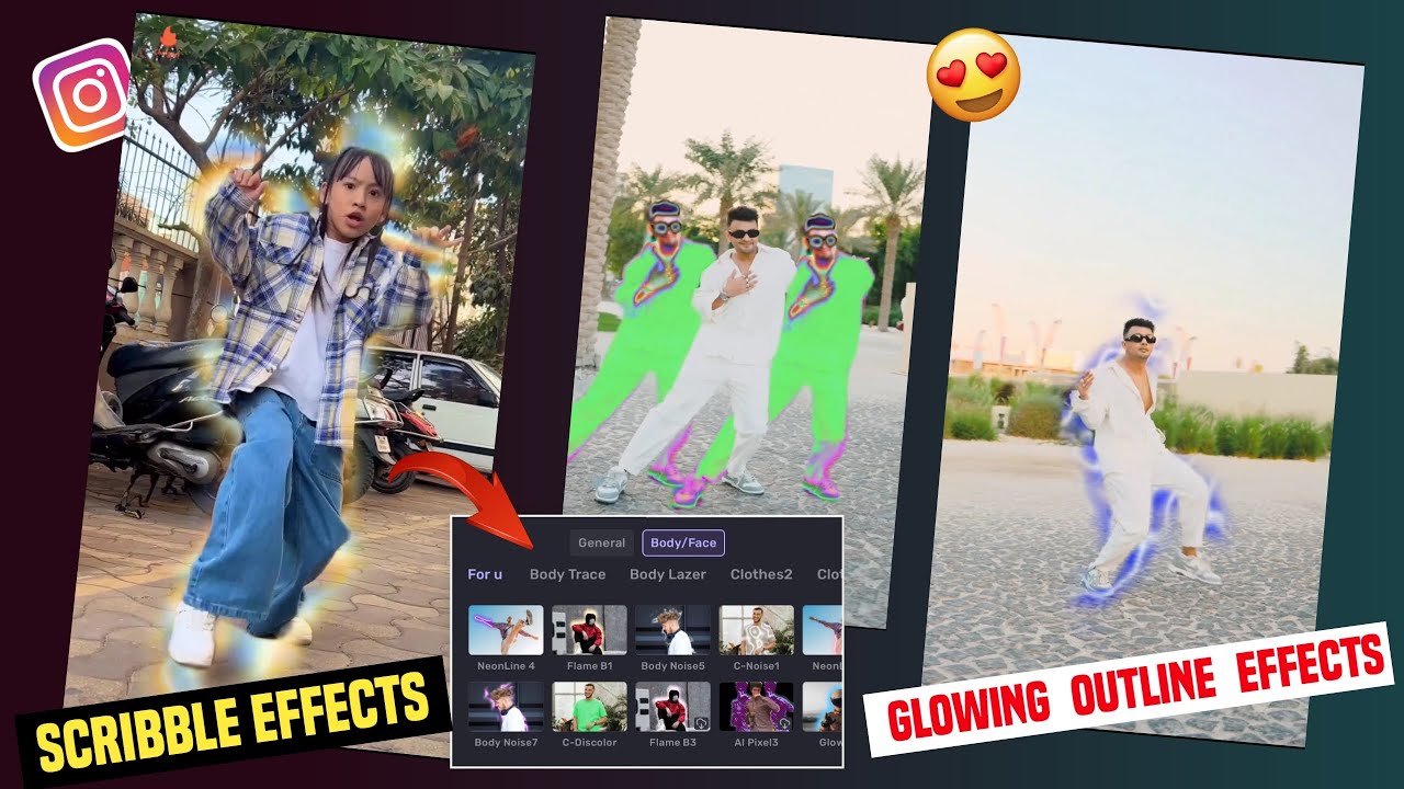 How To Make Scribble Glowing Lighting Effect Video | Glowing Outline ...