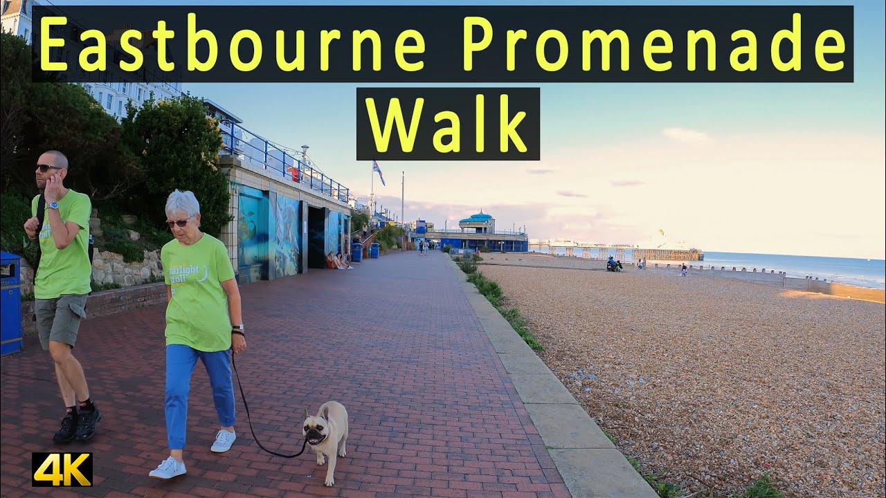 Eastbourne 🇬🇧 Promenade walk ambient sound (4K) - YouTube
