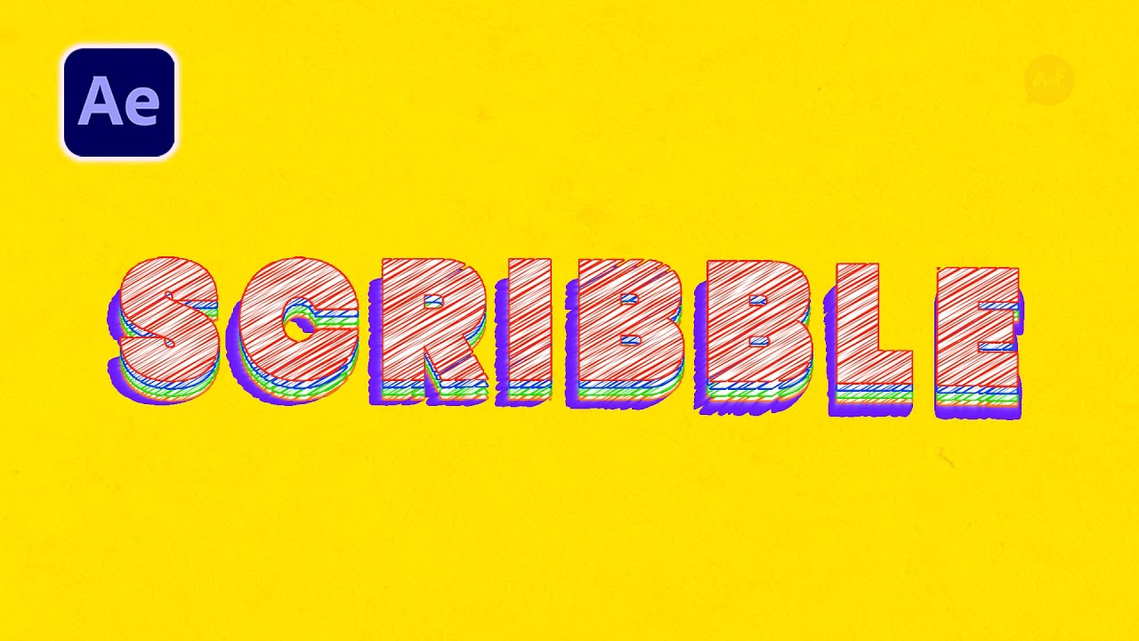 Scribble text Animation in after effects | No Plugin - YouTube