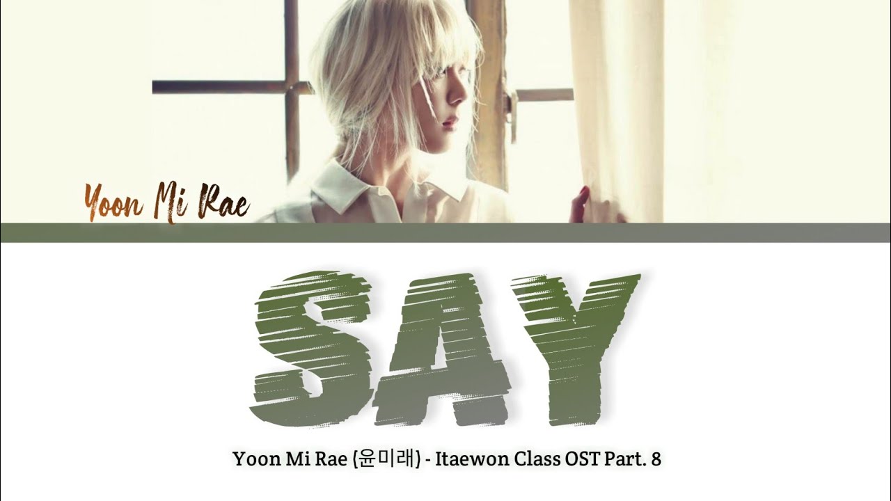 YOON MI RAE (윤미래) - SAY Itaewon Class OST Part. 8 [ LYRICS ] Han/Rom ...