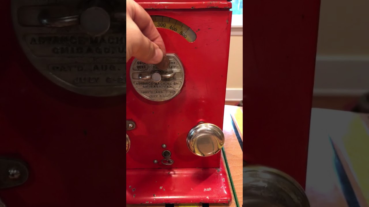 Advance electric shock machine - unrestored penny arcade - YouTube