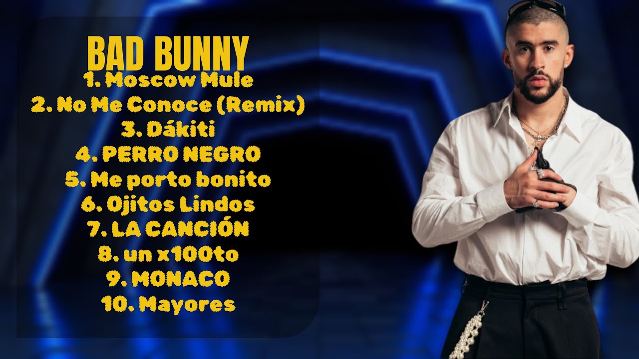 Bad Bunny-Year's top music mixtape-Prime Chart-Toppers Playlist-Unmoved ...