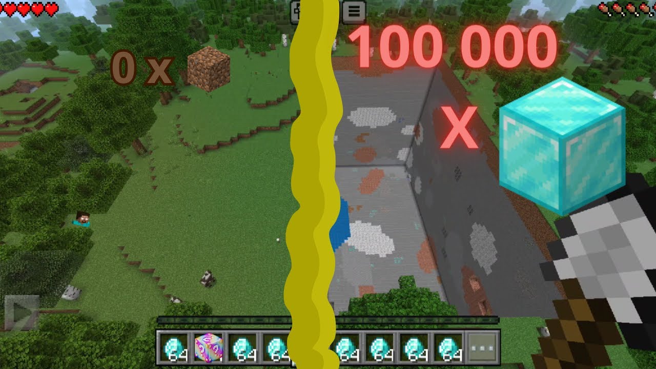 J'ai miné 100 000 block dans Minecraft - YouTube