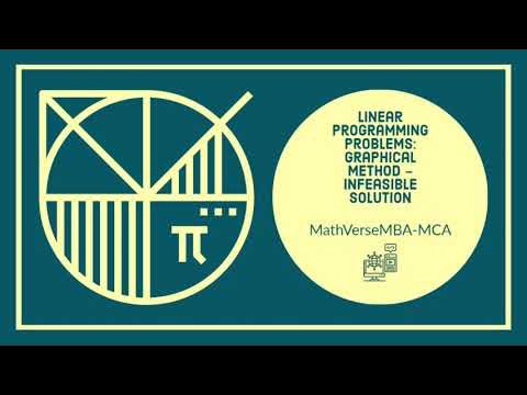 Lecture 1: Graphical Method in LPP || Infeasible Solution || In Hindi - YouTube