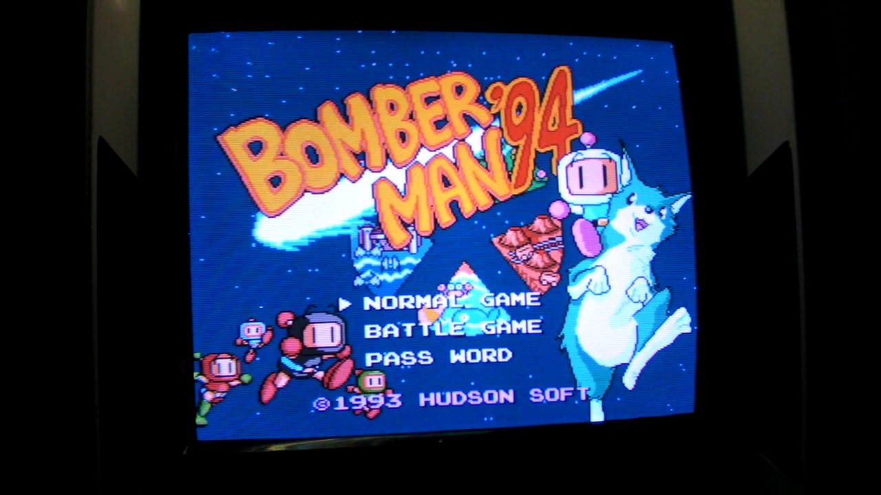 RPI2JAMMA Playing PC Engine Bomberman 94 - YouTube