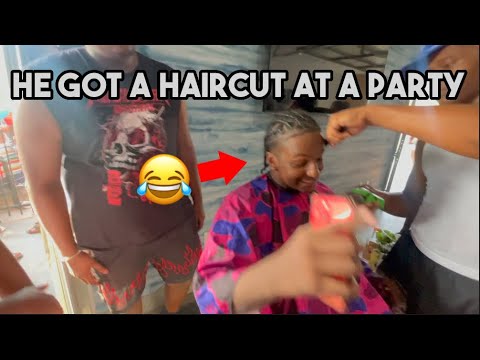 So he got a haircut at a party... - YouTube