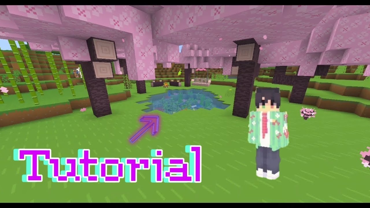 Tutorial de estanque para ajolotes en minecraft aestetik 😎😎😎 - YouTube