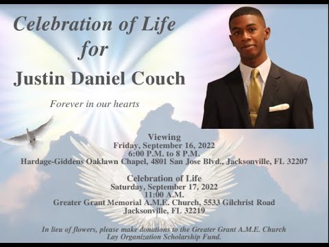 Celebration of Life - Justin Daniel Couch - YouTube