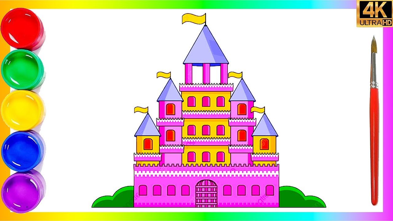 Dibujo de Castillo para Niños, Cómo Dibujar un Castillo Fácil, Dibujos ...