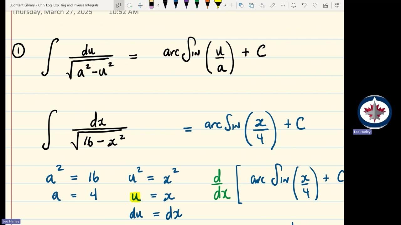 57 Integrals of Inverse Trig Functions - YouTube