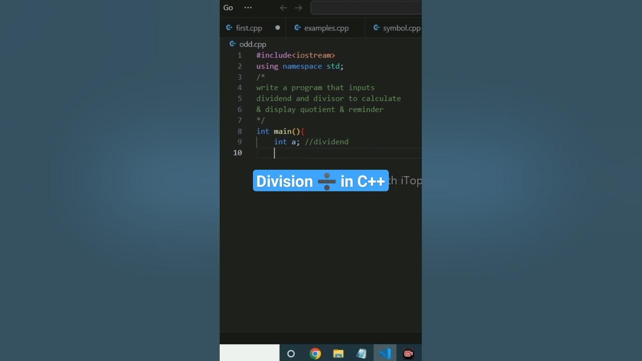 Division in C++ #shorts #coding #tutorial #programming #viral - YouTube